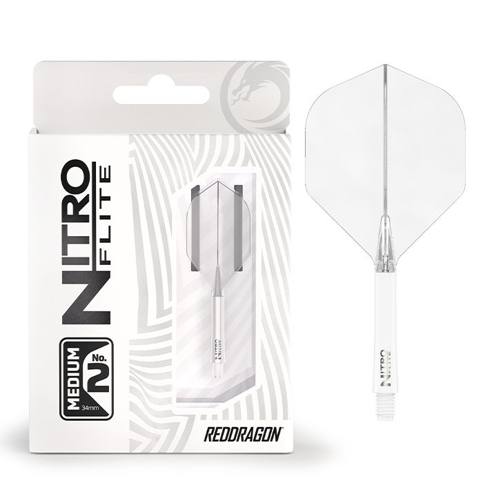 Nitro Flite White Shaft and Clear Flight - Medium